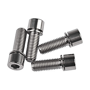 Wanyifa Titanium Ti Bolt M7 x 20mm Allen Head with Washers Bike Scewrs Pack of 4