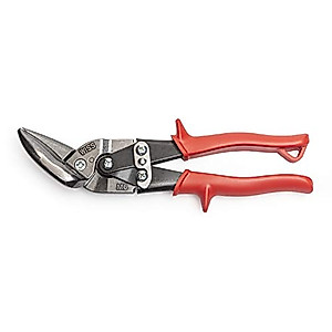 Wiss 9-1/4" Metalmaster Offset Straight and Left Cut Aviation Snips - M6R , Red