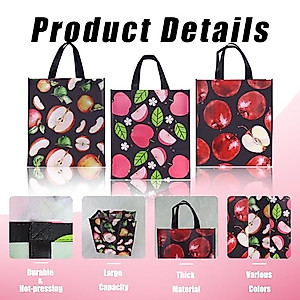 CHENGBAI TOTE 6 Pack Reusable Grocery Bags, Large Heavy-duty Shopping Bag with Sturdy Handles, Multi-Purpose Portable Shopper Bag for Groceries, Supermarket, Picnic, Fashion & Waterproof (bear 55LBS)