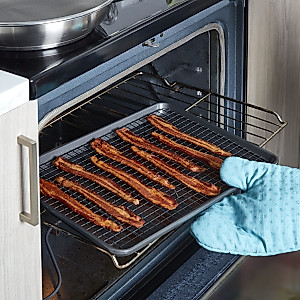 Chicago Metallic Professional Non-Stick Cooling Rack, 16.75-Inch-by-11.75-Inch, Black