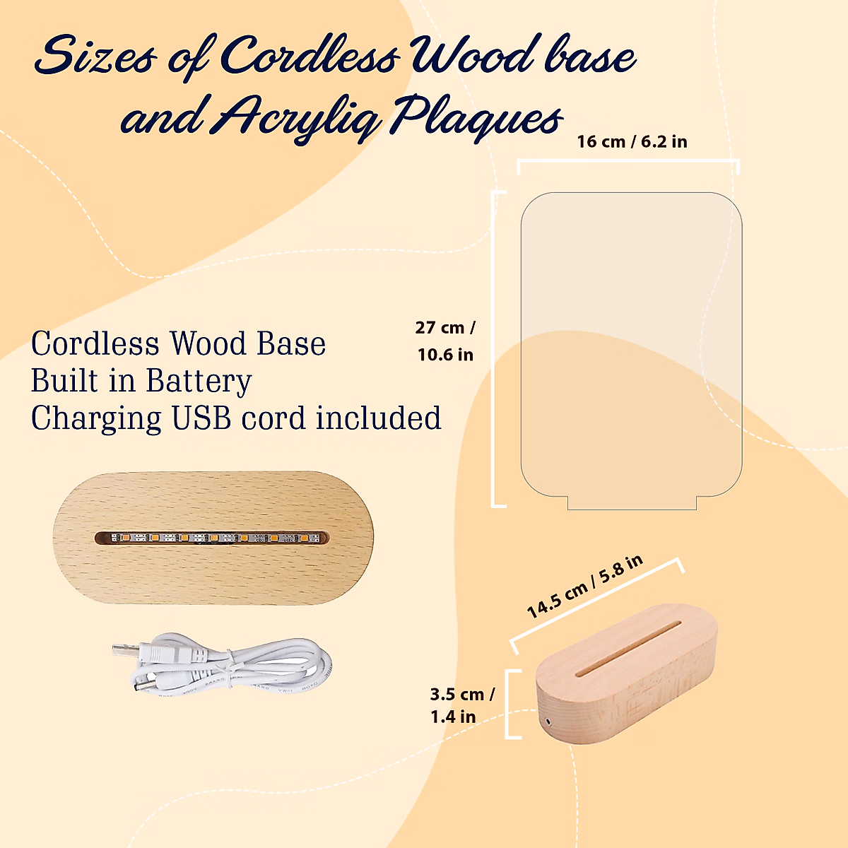 SHO VAVAS Personalized Acrylic Plaque with Wood Base, Playlist Picture Frame with LED Light, Custom Music Plaque with Photo, Christmas, Birthday Gift for Couple, Romantic Gifts for Her Him (Music Version 1)