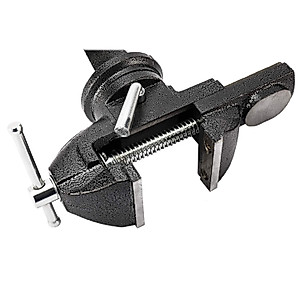 HighFree 3 Inch Small Bench Vise, Home Table Vise, Clamp-On Vise 360 Degrees Rotating Universal Clamp Units Vise for Workbench (Black)