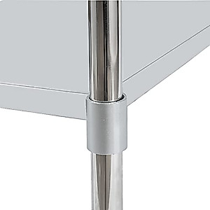 Stainless Steel Work Table w/Undershelf,30" x 18" inch Commercial Kitchen Work & Prep Table for for Restaurant, Home and Hotel.