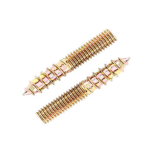 Zorveiio M4 Hanger Bolts, Length 1"(25mm) Double Headed Bolts Self-Tapping Screw for Furniture