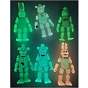 MOV Lightening Toy Security Breach Series Foxy Bonnie Fazbear PVC Action Figures Models Dolls Birthday Gift Toys for Kids (d)