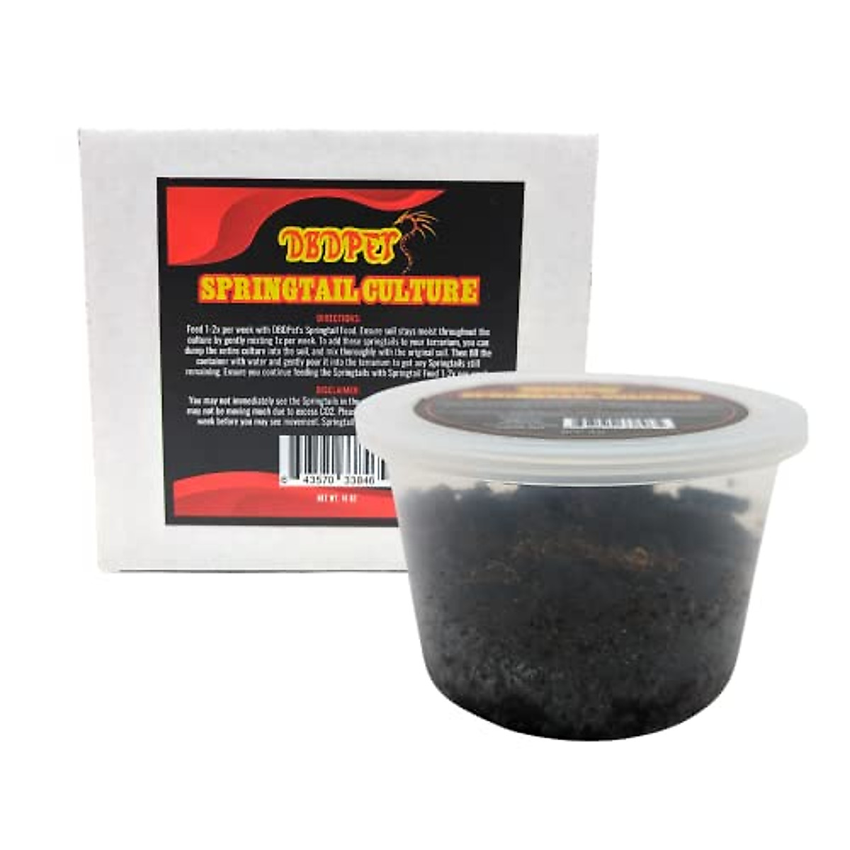 DBDPet Live Springtail Cultures - Great for Terrariums, Vivariums, and More - Microfauna for Bioactive Reptile & Amphibian Cages (Soil Culture)