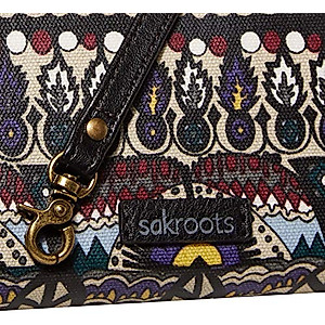 Sakroots Women's, Multi One World, 7.9in L x 1in W x 4.3in H Wristlet Drop: 6.5in, Crossbody Drop: up to 23 inches