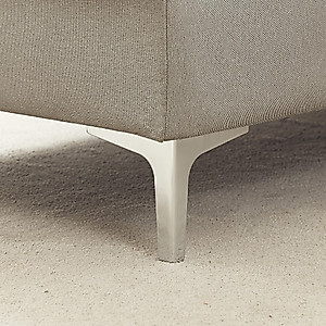 HAUSHECK 3 Piece Sofa U Shape Sectional Couches with Headrests Adjustment, Left Chaise with Storage, Linen Fabric, Living Room Furniture Set, 120" D x 94.5" W x 36.2" H, Smoke