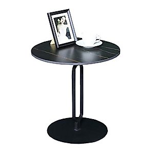 Articles for daily use Round Coffee Table in Balcony Living Room, Simple Metal Sofa Table, Round Side Table with Metal Frame, Industrial Home Living Room and Bedroom Furniture