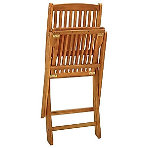 vidaXL Folding Garden Chairs 4 pcs Solid Eucalyptus Wood