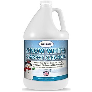 SNOW WHITE Carpet Cleaner Rug Extracting Shampoo, MADE IN USA, Carpet Cleaner Solution and Machine Use, Removes Even The Toughest Stains and odors, Rug Car Upholstery and Carpets, 1 Gallon
