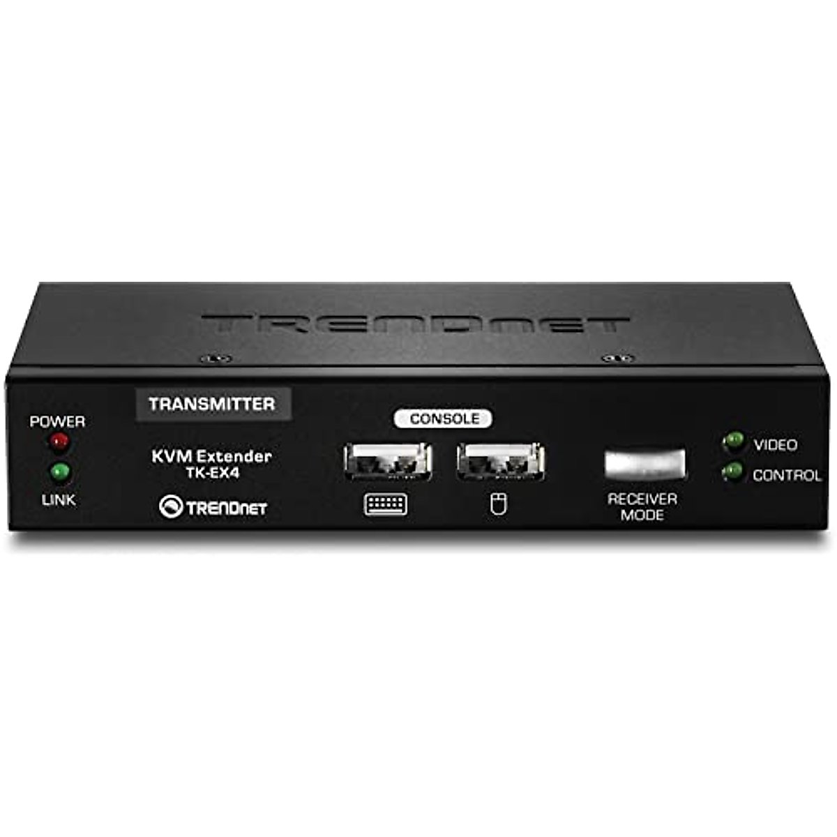 TRENDnet KVM Extension Kit, Extend Keyboard/Video/Mouse Controls, up to 100 Meters (328 ft.), Hot-Keys, Transmitter, Receiver, PS/2, VGA, TK-EX4