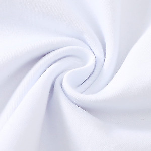 Toddler Baby Girl Solid Color T-Shirt Kids Blouse Plain Ruffle Sleeve Top Cotton Casual Clothes (033B-White, 4-5 Years)