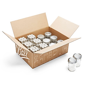 Ball Wide Mouth Pint Canning Jars, 12 Pack, Clear