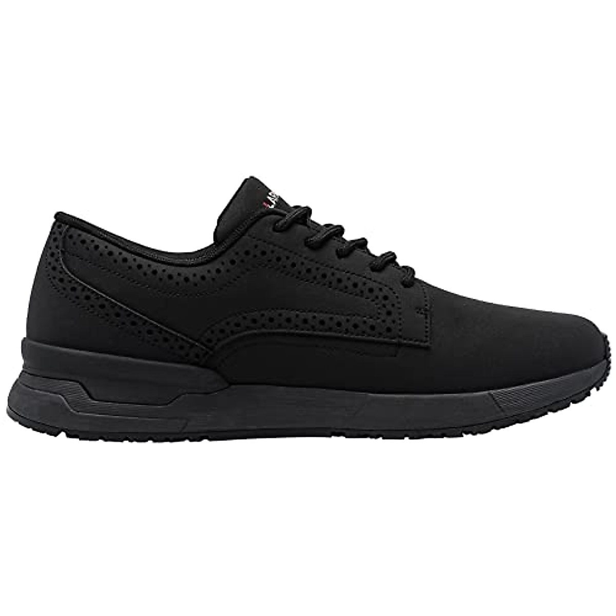 LARNMERN Non Slip Work Shoes for Men Kitchen Chef Slip Resistant Shoe Waterproof Food Service Restaurant Cooking Slip on Sneakers Walking and Casual Comfortable Working Footwear/Black/11