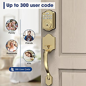 Smart Lock,Door Lock with Keypad-Keyless Entry Keypad Smart Deadbolt