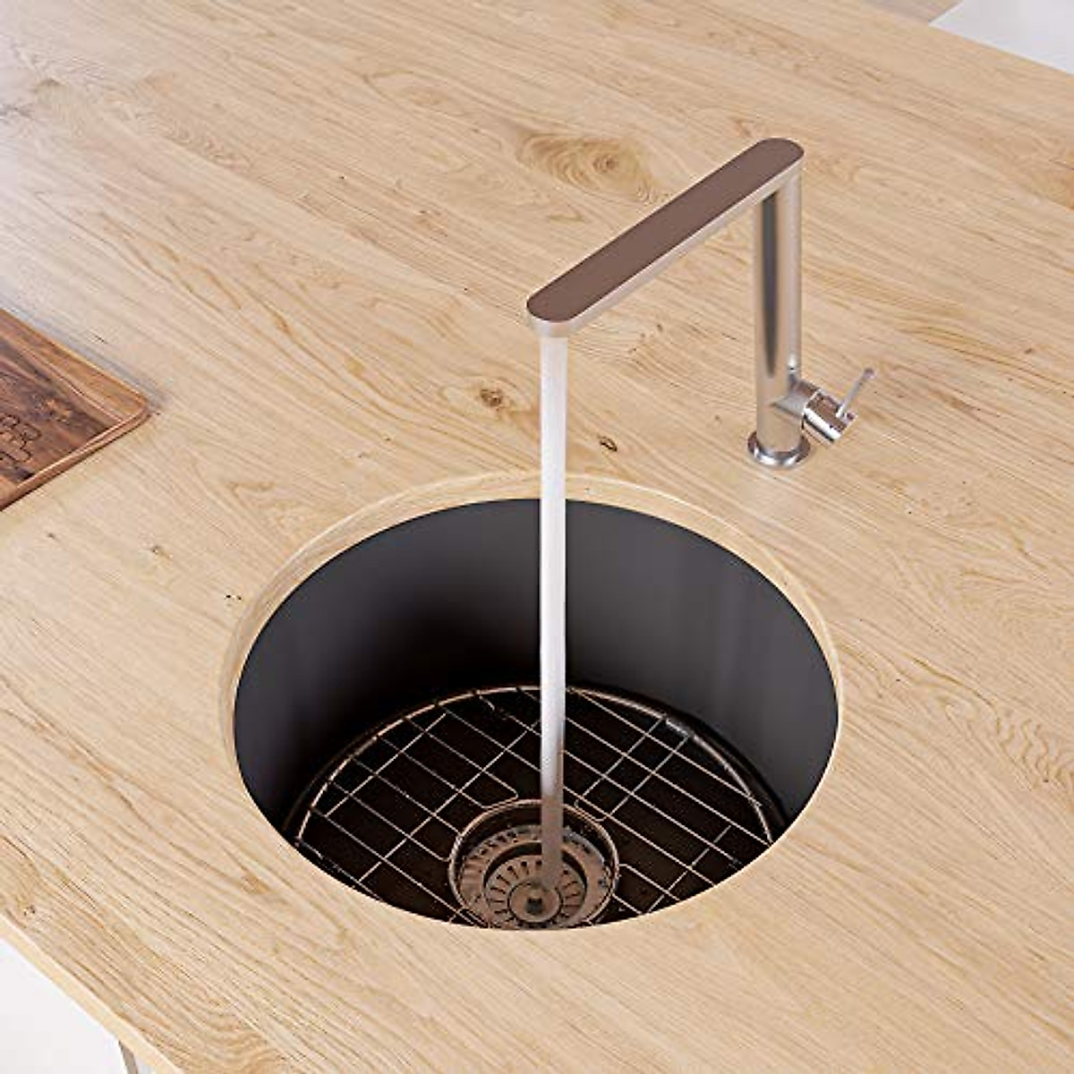 ALFI brand ABF1818R-BM Kitchen Sink, Black Matte