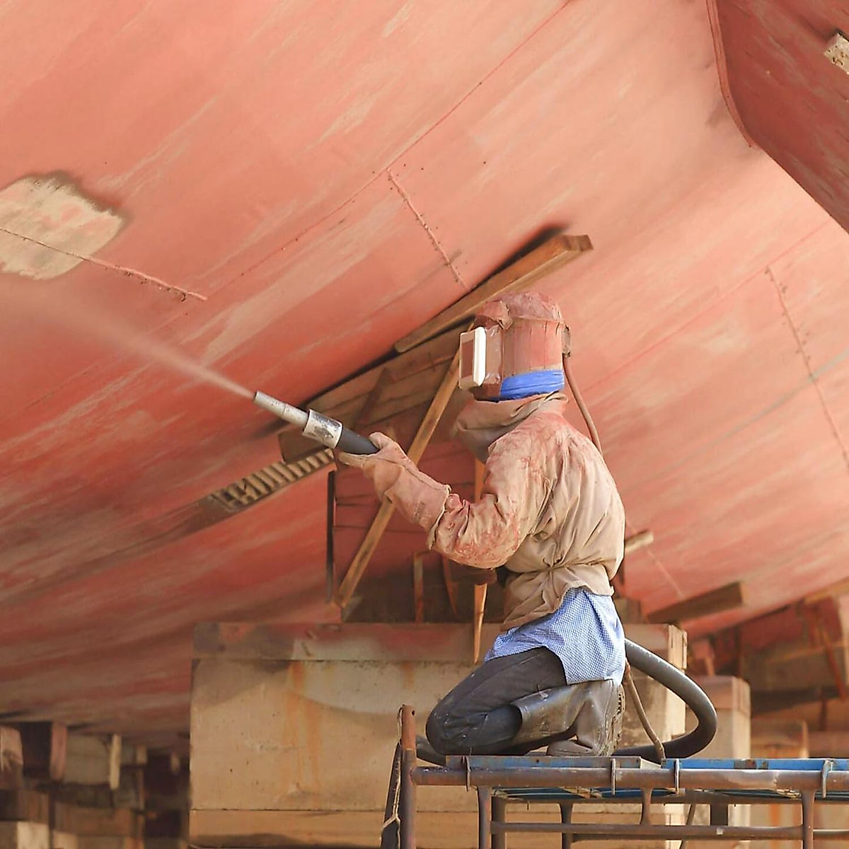 HOLDWIN Sandblast Hose 3/4" ID,1.25" OD,10 Ft Long Heavy Duty Rubber Sandblaster Hose Sandblasting Gun Sandblaster Cabinet