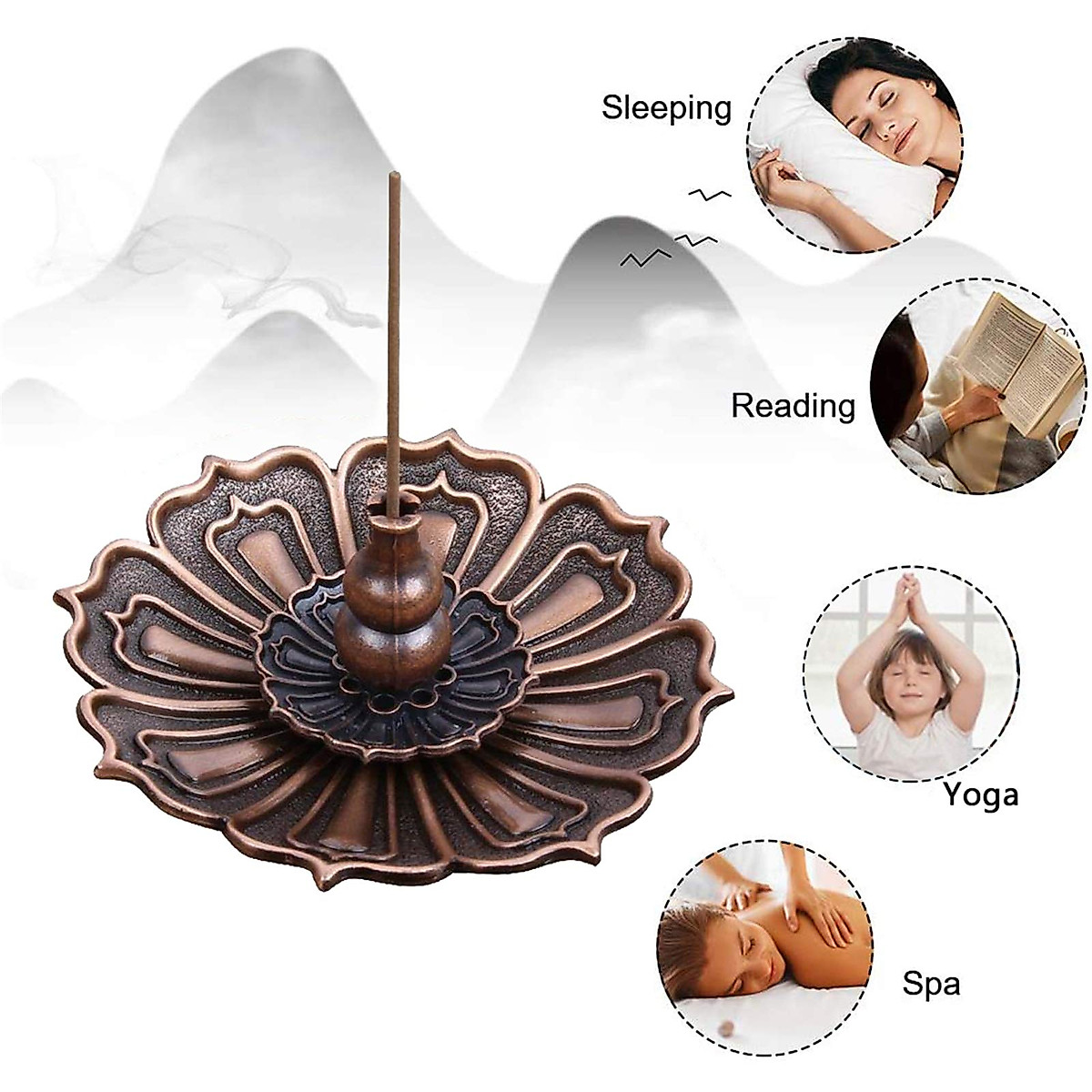 RoseFlower Meditation Singing Bowl for Relaxation and deep Meditation Tibetan Singing Bowl Set 11 cm, Great for Mindfulness Stress & Anxiety Relief, Yoga, Zen, Perfect Spiritual Gift #005