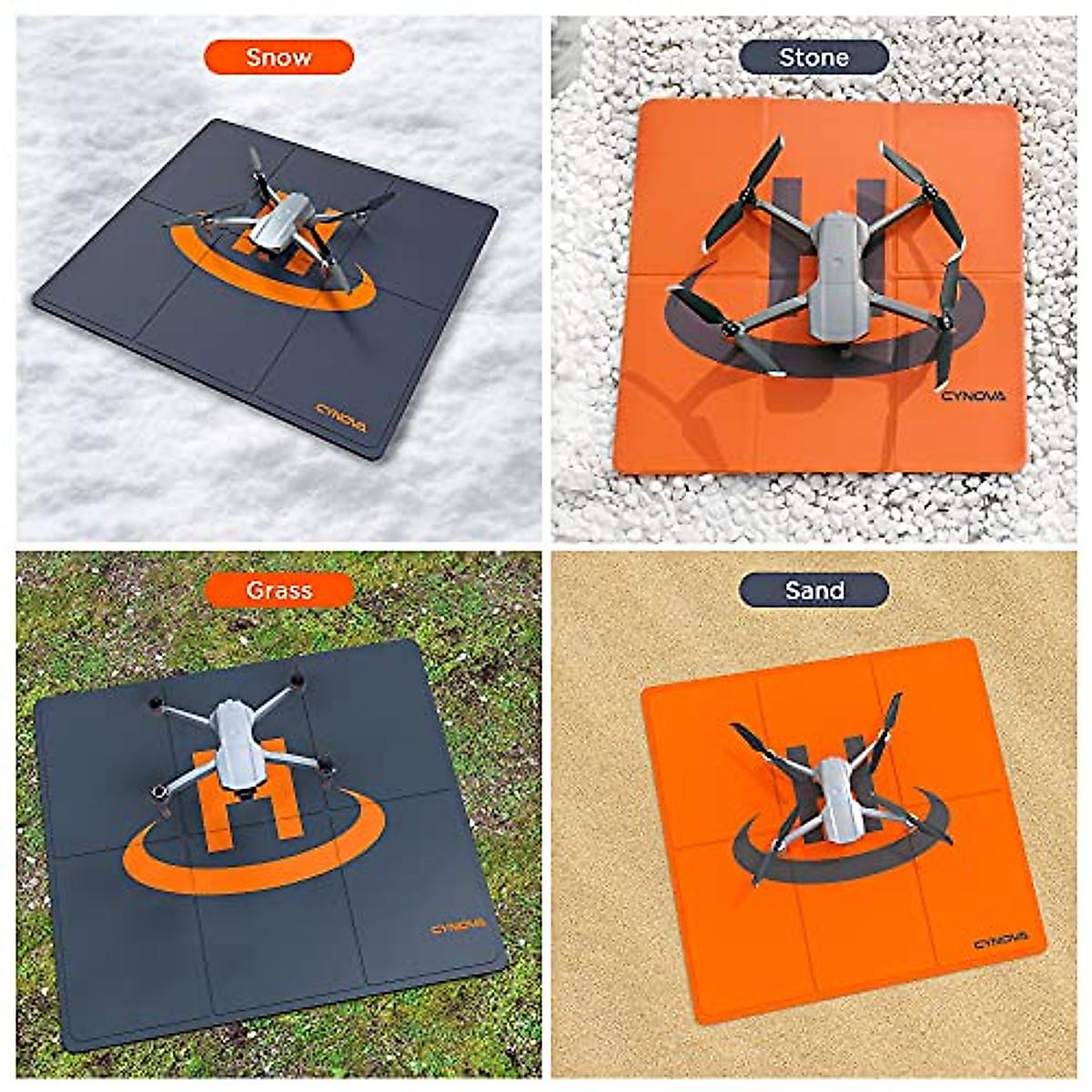CYNOVA Drone Landing Pad Weighted for DJI Mini 3 Pro, Universal Waterproof Portable Landing Mat for DJI Mini 2 SE / DJI Drone Mini 2 / Mavic 3 / Air 2S / FPV Avata / Drone Accessories(50cm/20inch)