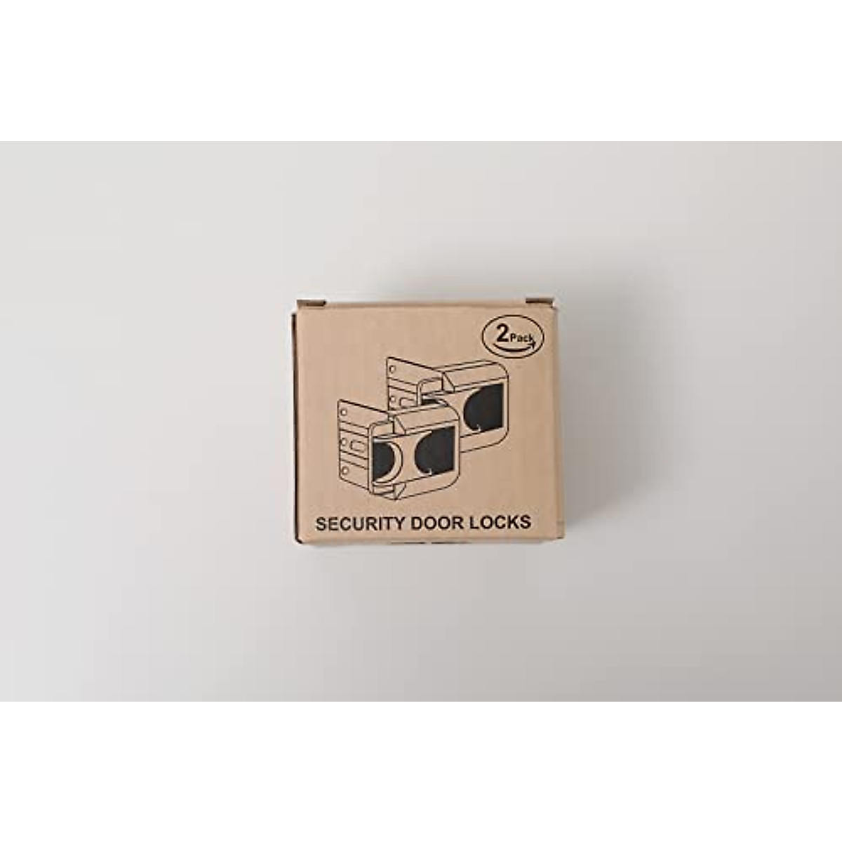 CZU Home Door Lock Security, Upgraded Safety Childproof Door Reinforcement Lock Latch (2-Pack), Extra Defend Door Lock for Inward Swinging Door