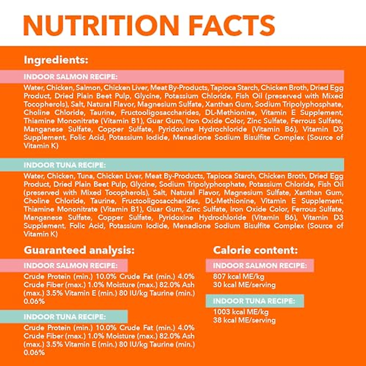 Iams Perfect Portions Indoor Adult Grain Free Wet Cat Food Pate Variety Pack, Salmon and Tuna Recipes, 2.6 oz. Easy Peel Twin-Pack Trays (12 Count, 24 Servings)