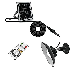 Aolyty Solar Pendant Lights Outdoor with Remote Control Solar Powered Wall Light 3 Color Temperature 16ft Cord Security Flood Light Timing Dimmable for Yard Front Door Shed Patio Garage