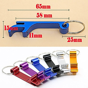 50 Pcs Personalized Bottle Opener Keychain Bulk,Engraved Text,Logo,Metal Custom Can Bottle Cap Opener,Customized Gift for Fathers Day,Wedding Favors,Groomsmen,Party,Anniversary,Black