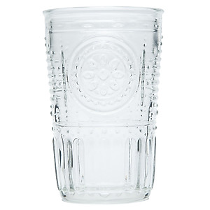 Bormioli Rocco Romantic Water Glass [Set Of 4] | 10.25 oz Premium Glass Set For Refreshments, Soda & Beverages | Italian Quality Glassware, Perfect For Dinner Parties, Bars & Restaurants