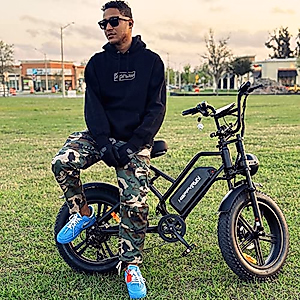 Electric Bike for Adults HAPPYRUN 20" Fat tire with 1500W Motor Ebike 48V 18AH Removable Battery 30MPH & 68 Miles Long Range Snow Beach Mountain Electric Bicycle Throttle & Pedal Assist