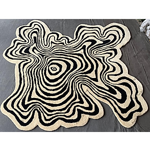 RugTex Arts Area Rug - 8' x 8' Irregular, Multi Traditional Irregular Design,Unique Carpet,Handmade Wool, for The Living Room, Bedroom, Dining Room & Home Décor