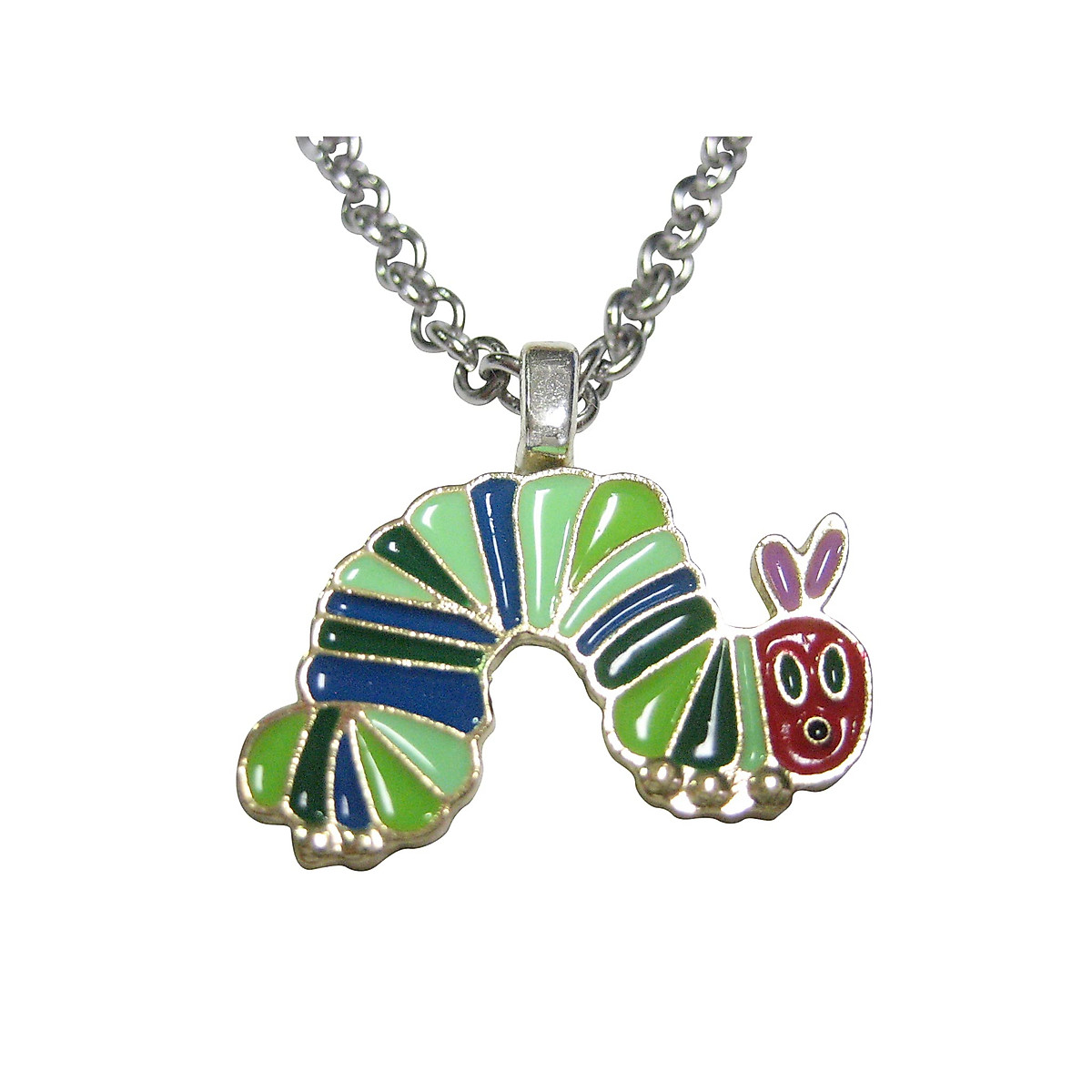 Kiola Designs Colorful Caterpillar Bug Insect Pendant Necklace