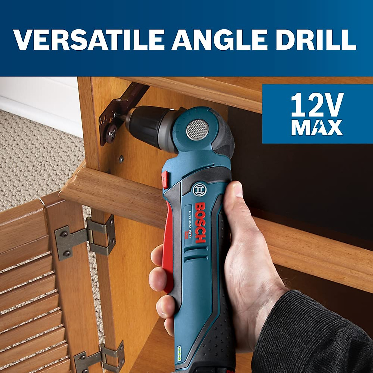 BOSCH PS11N 12V Max 3/8 In. Angle Drill (Bare Tool) , Blue