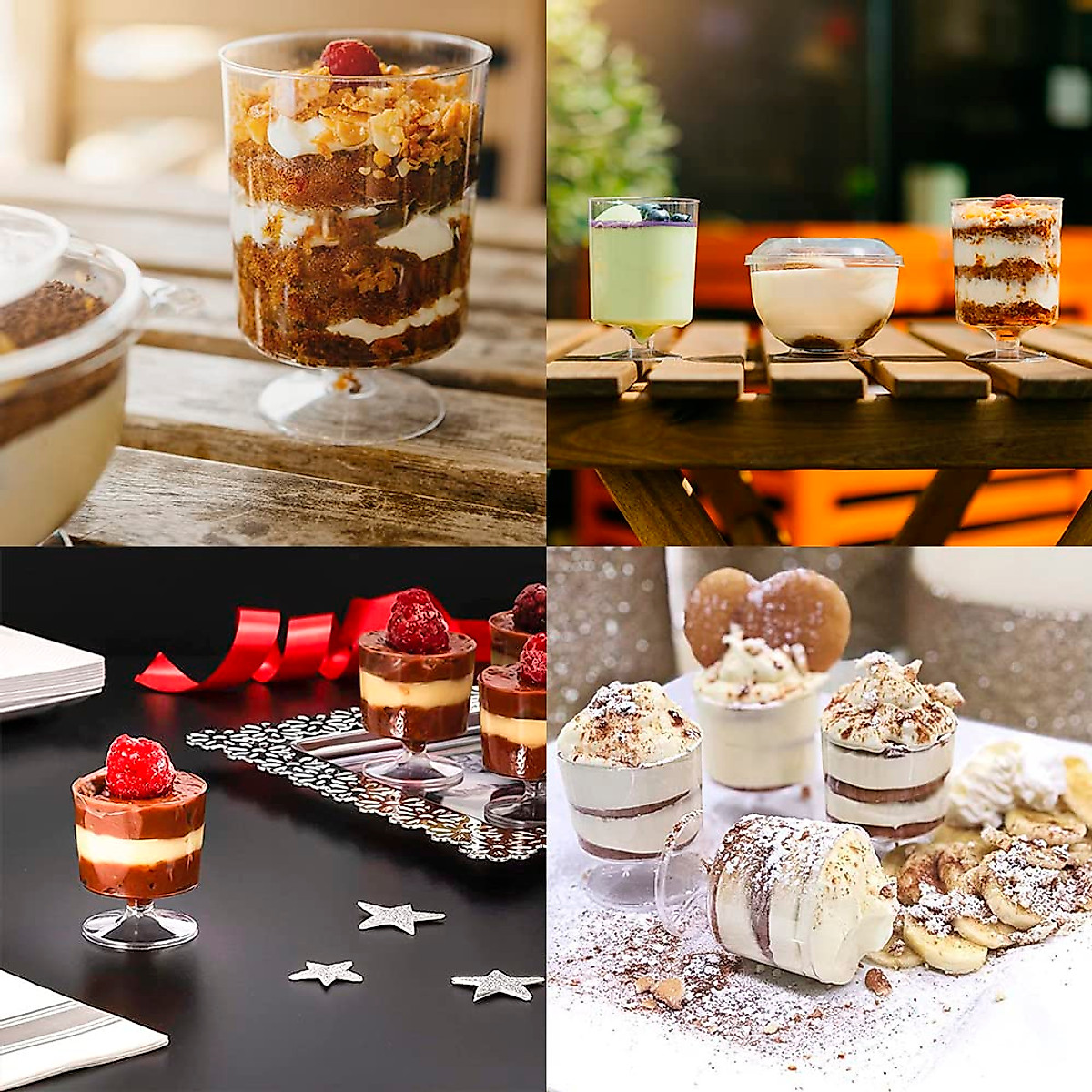 Lakesstory 2 oz Wine Plastic Glassess Pack of 10 Small Wine Sampler Glasses Plastic Wine Glasses 2oz Tasting Drinking Glasses Recyclable Tumbler Mini Dessert Cups Appetizer Cups Degustation