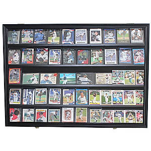 Large 55 Sleeved Sports Card Display Case for Football Baseball Basketball Hockey Comic Trading Cards Picture Cards in Sleeves, NOT for Graded Cards Holders