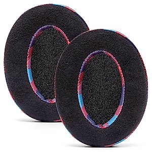 WC PadZ Velour - The Ultimate Upgraded Earpads by Wicked Cushions - Compatible with Audio Technica, HyperX, SteelSeries Arctis & More - Extra Thick - Bigger Opening - Soft Memory Foam | (Speed Racer)