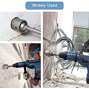 Drill Bit Set, 10pcs TCT Core Drill Bit Set SDS Plus Extension Shank Tungsten Masonry Diamond Hole Cutters for Concrete Stone Granite Marble Tiles Ceramic