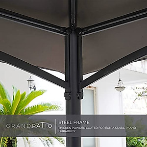 Grand Patio 10x13 Gazebo Double Soft Top Canopy with Curtains and Netting for Patio, Deck, Backyard, Garden, Lawns