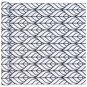 Black and White Peel and Stick Contact Paper Self Adhesive Umbrella Shape Wallpaper Removable Vinyl Film Decorative Shelf Drawer Liner Sticker 17.7 inch x 118 inch (Black and White, 17.7 x 118 inch)