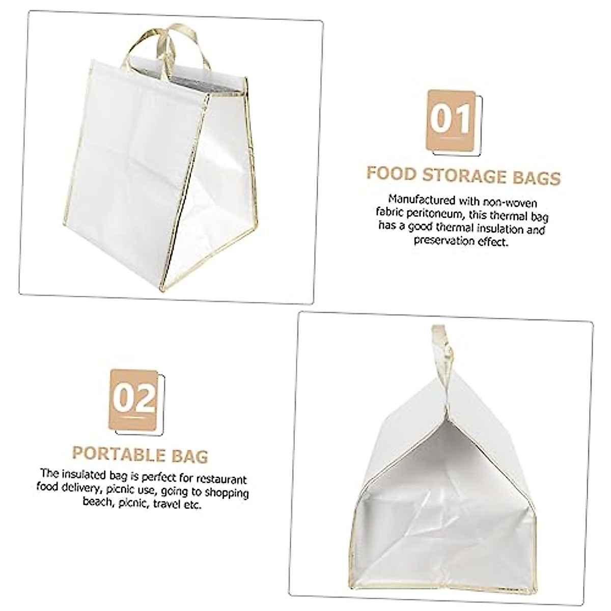 INOOMP Tote Bags food delivery aluminum tote cooler nonwoven peritonealwaterproof Packing Insulated Bag