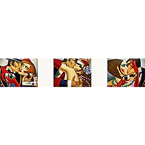 Love - triptych with 3 of single paintworks (Love I + Love II + Love III)