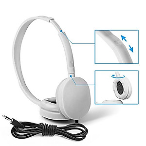 Kaysent Wholesale Bulk Headphones Earphones Earbuds (KHP-25Mixed) 25 Packs Mixed Colors(Each 5 Pack) Stereo Headphone for School, Classroom, Airplane, Hospiital, Students,Kids and Adults