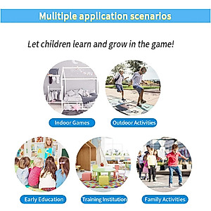 Yuehuam Number Footprint Floor Sticker Puzzle Games Number Hopscotch Sticker Floor Decals Creative Lattice Floor Sticker for Room Classroom Nursery Ground Corridor Decor