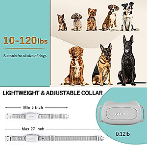 PATPET Dog Shock Collar with Remote - 3 Modes Rechargeable Shock Collar for 2 Dogs, IPX7 Waterproof Dog Training Collar with Remote Security Keypad