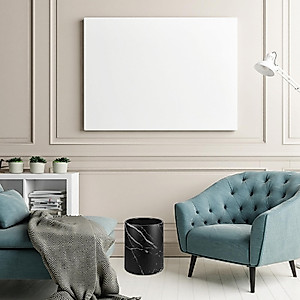 VOSAREA Marble Trash Can 12L Round Garbage Bin Double Layer Waste Basket Container for Bathrooms Kitchens Home Office Hotel B