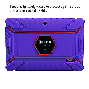 Contixo Kids Tablet K2 | 7" Display Android 6.0 Bluetooth WiFi Camera Parental Control for Children Infant Toddlers Includes Tablet Case (Purple)