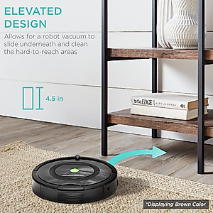 Best Choice Products Large Console Table, 4-Tier 55in Rustic, Industrial Sofa Table Storage for Living Room, Entryway, Foyer, Hallway w/EVA Non-Scratch Feet, Steel Frame - Brown