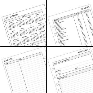2023 Planner Refill, One Page Per Day, Daily & Monthly, Appointment Schedule, Priorities, Daily To Do, Notes (Classic, Size 4, Jan 2023 - Dec 2023)