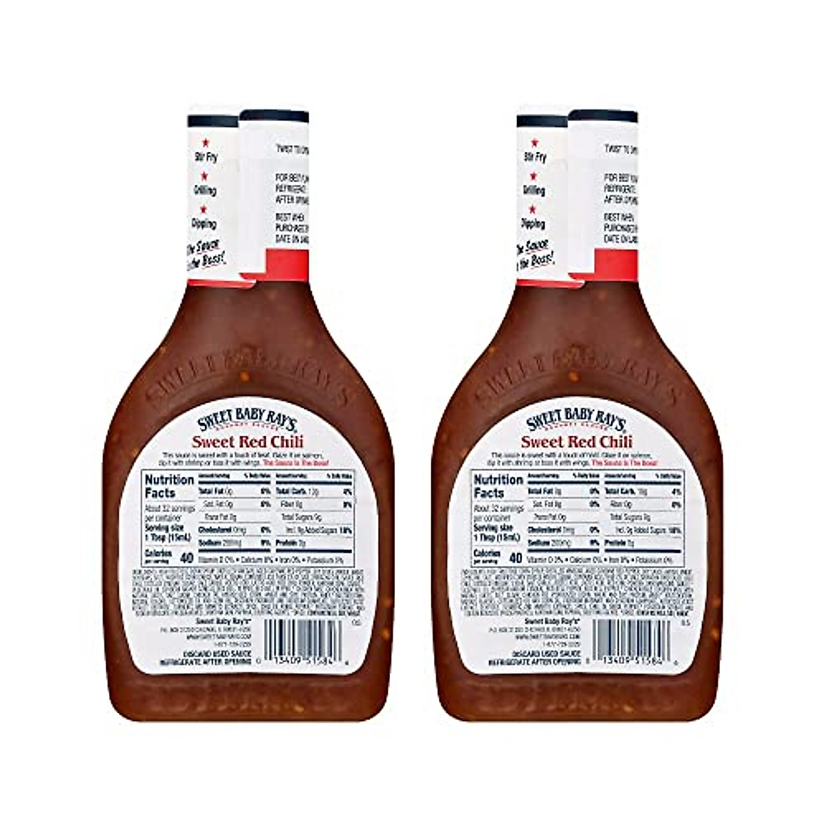 Sweet Baby Ray's, Wing Sauce & Glaze, Sweet Chili, 16oz Bottle (Pack of 2)