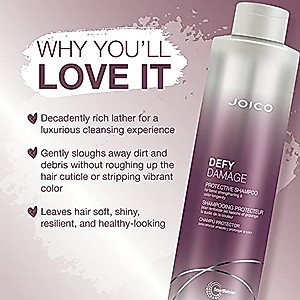 Defy Damage Protective Shampoo | For Color-Treated Hair | Strengthen Bonds & Preserve Hair Color | With Moringa Seed Oil & Arginine | 33.8 Fl Oz